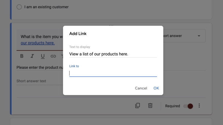 How to add a link to a Google Form | The Jotform Blog