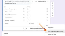 How to add ranked choices in questions in Google Forms | The Jotform Blog