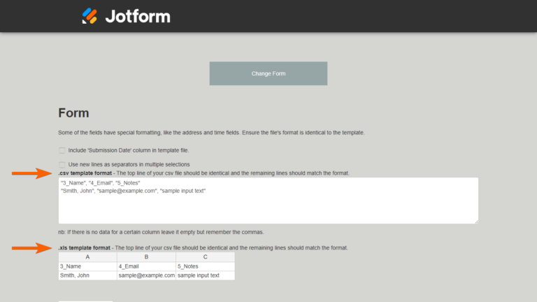 Import Data: Easily Import Your Excel or CSV Data Into Jotform
