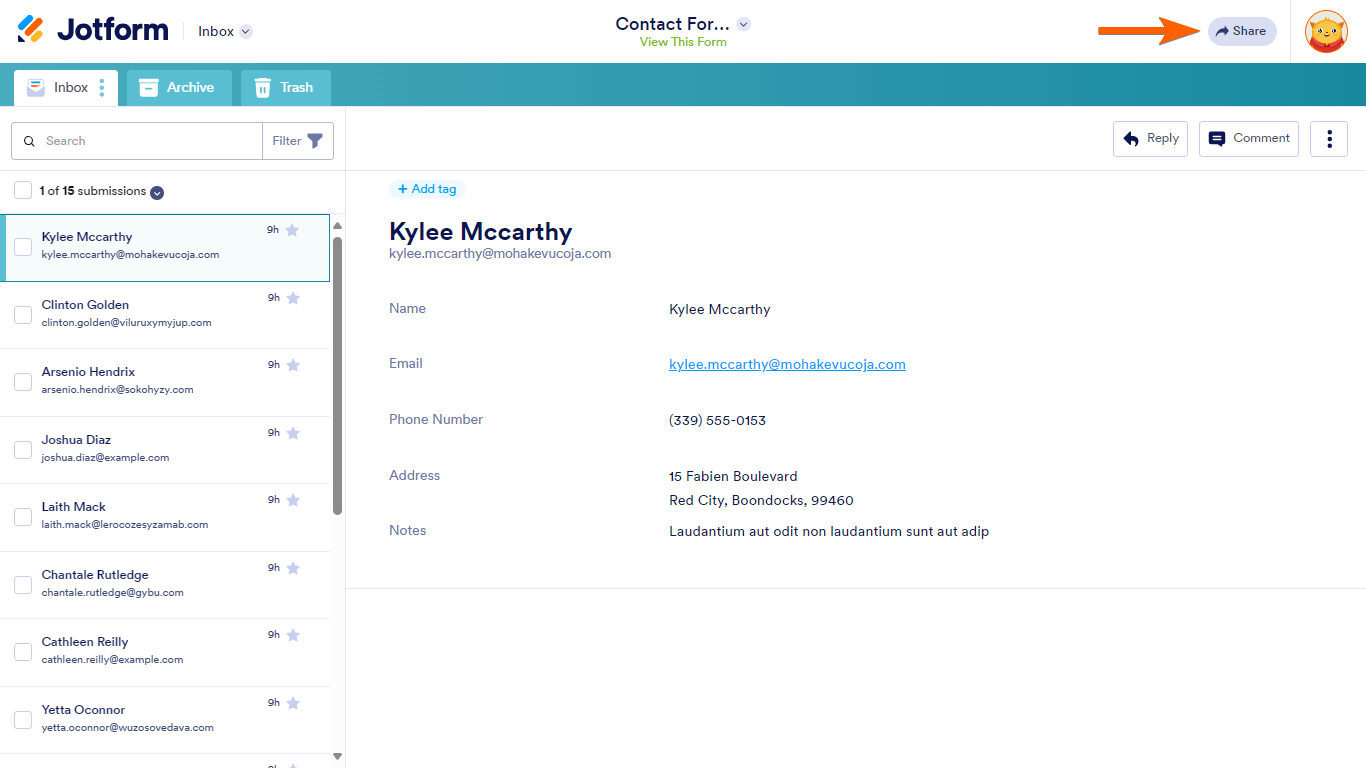 How to Share Your Form Inbox