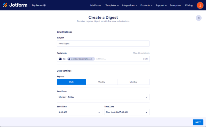 How to Set up Digest Emails