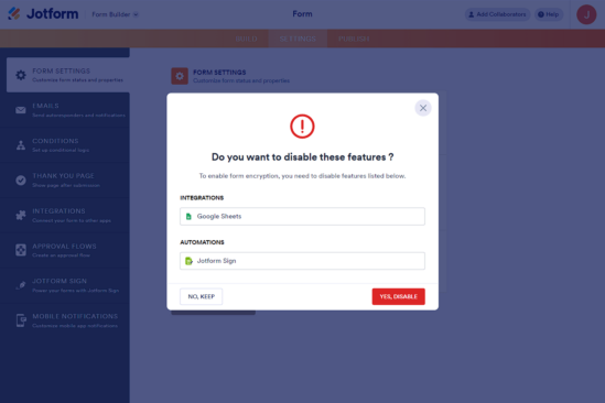 How to Enable Form Encryption