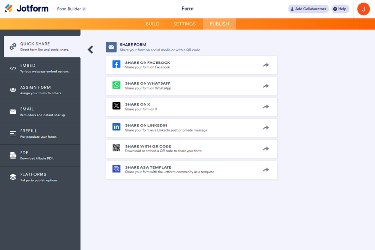 How to Share Form Link in Social Media
