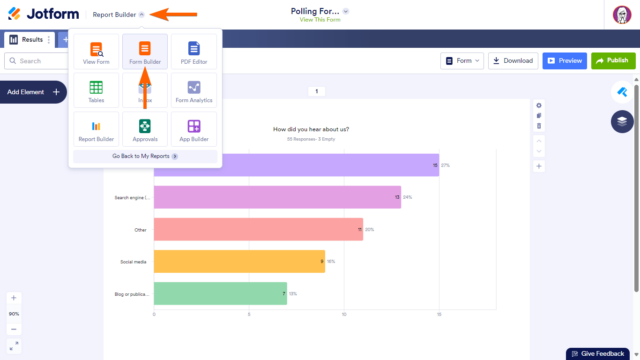 How to Show Poll Results