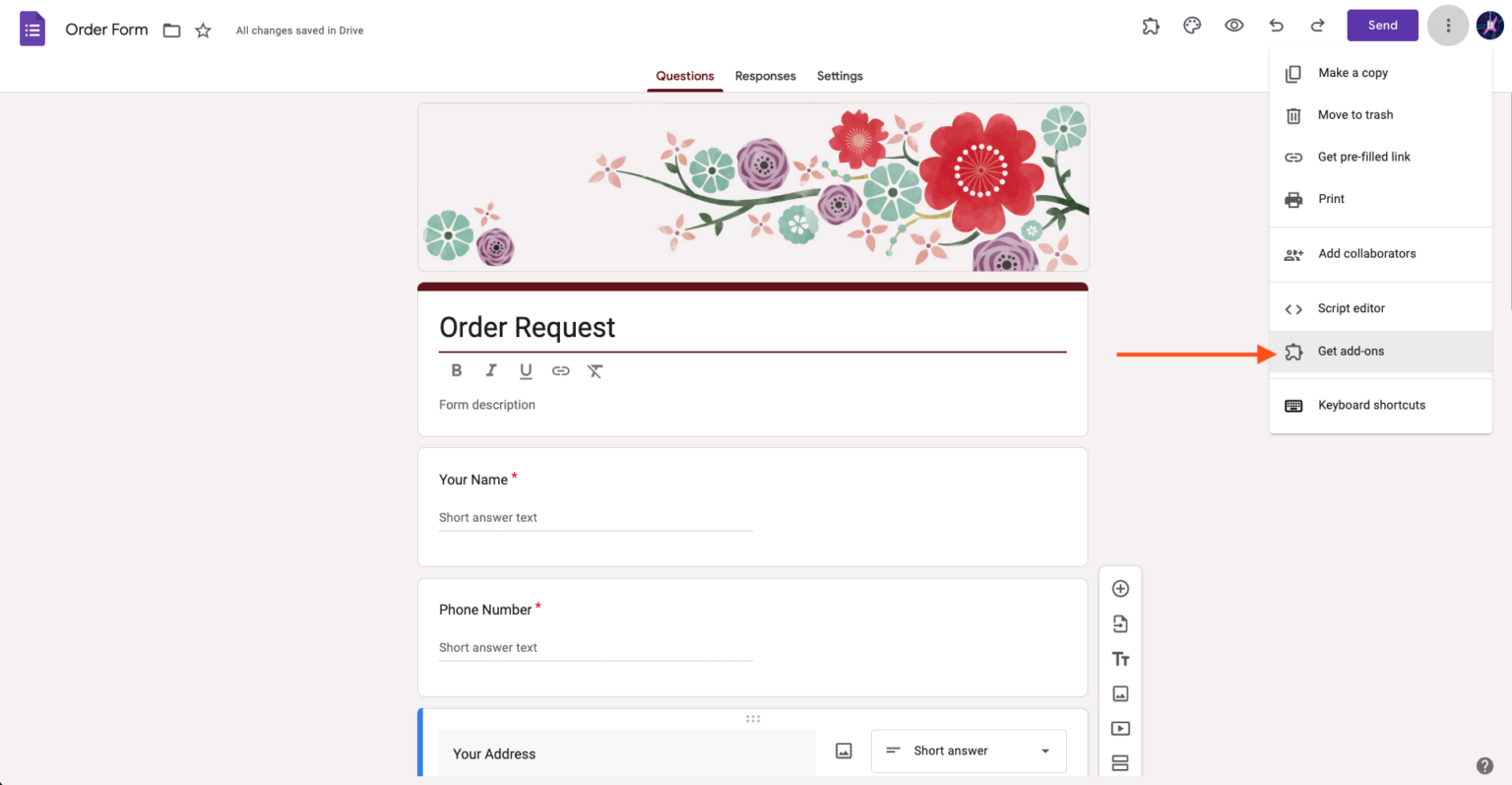 How to create an order form in Google Docs | The Jotform Blog