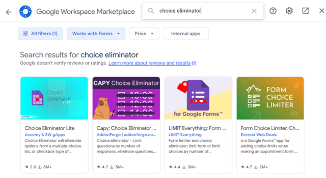 How to add Choice Eliminator to Google Forms | The Jotform Blog