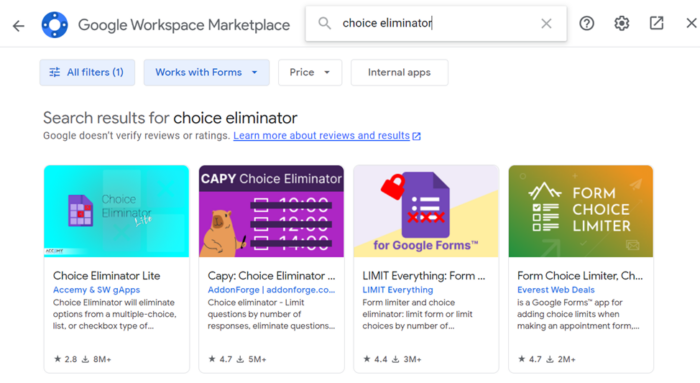 How to add Choice Eliminator to Google Forms | The Jotform Blog