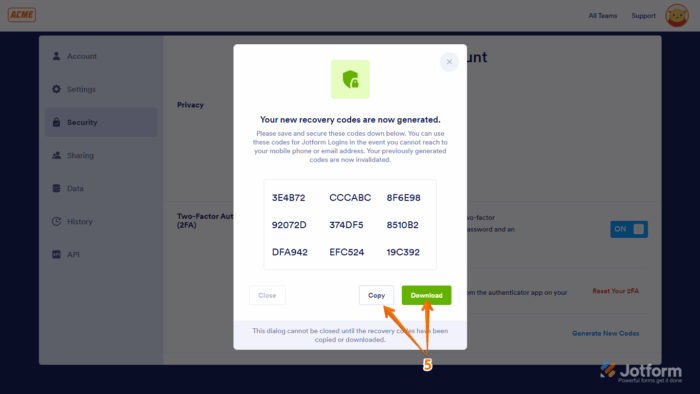 How to Generate New Recovery Codes For Your Enterprise Account