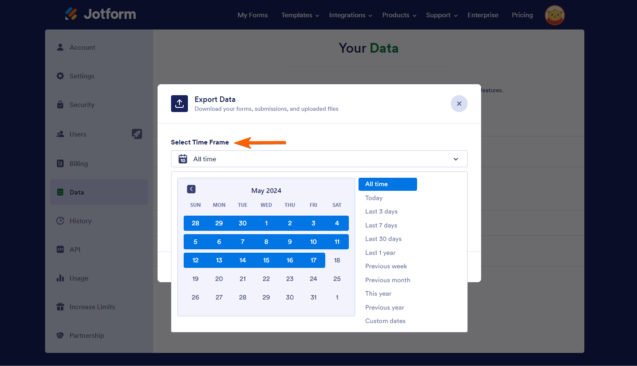 How to Export All of Your Data at Once