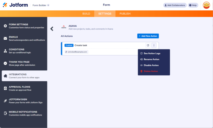 Create Tasks in Asana with Jotform Submissions