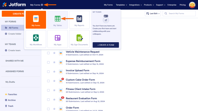 How to Download a Jotform Sign Document in Jotform Tables