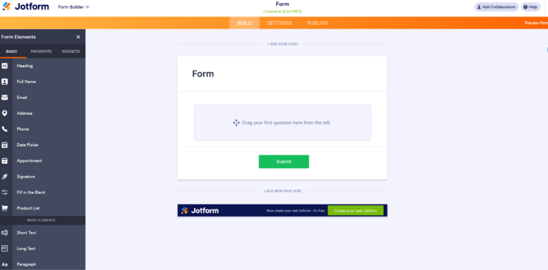 How to make a shirt order form in Google Forms | The Jotform Blog