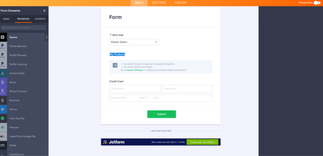 How to make a shirt order form in Google Forms | The Jotform Blog
