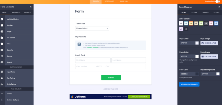 How to make a shirt order form in Google Forms | The Jotform Blog