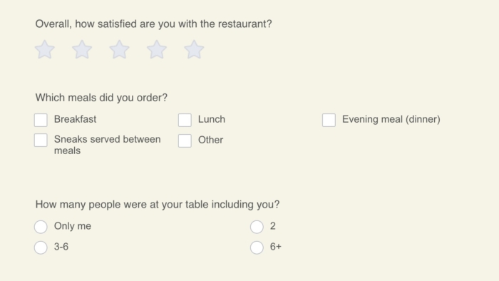 70+ food survey questions your restaurant should ask | The Jotform Blog