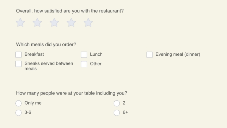 70+ food survey questions your restaurant should ask | The Jotform Blog