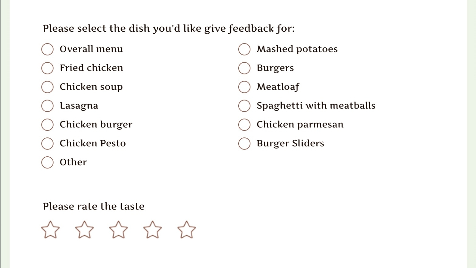 70+ food survey questions your restaurant should ask | The Jotform Blog
