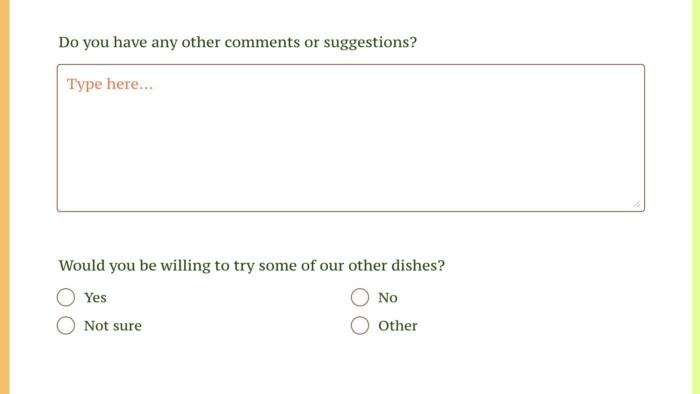70+ food survey questions your restaurant should ask | The Jotform Blog