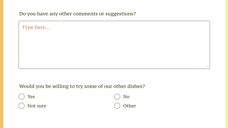 70+ food survey questions your restaurant should ask | The Jotform Blog