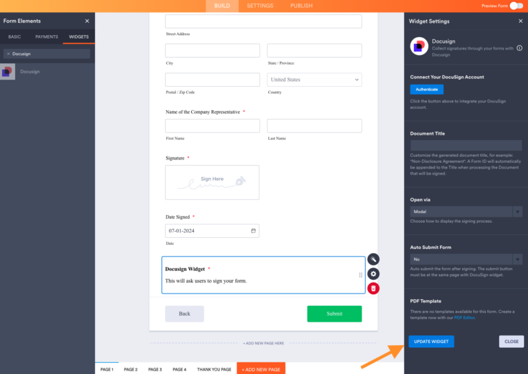 How to create Docusign forms with Jotform’s widget | The Jotform Blog