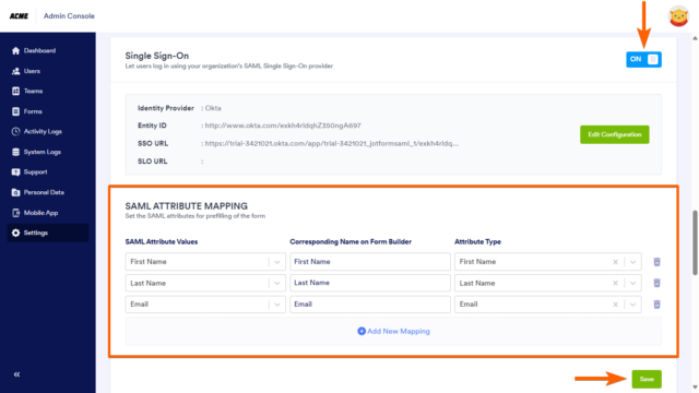 How To Map Saml Attributes In Jotform Enterprise