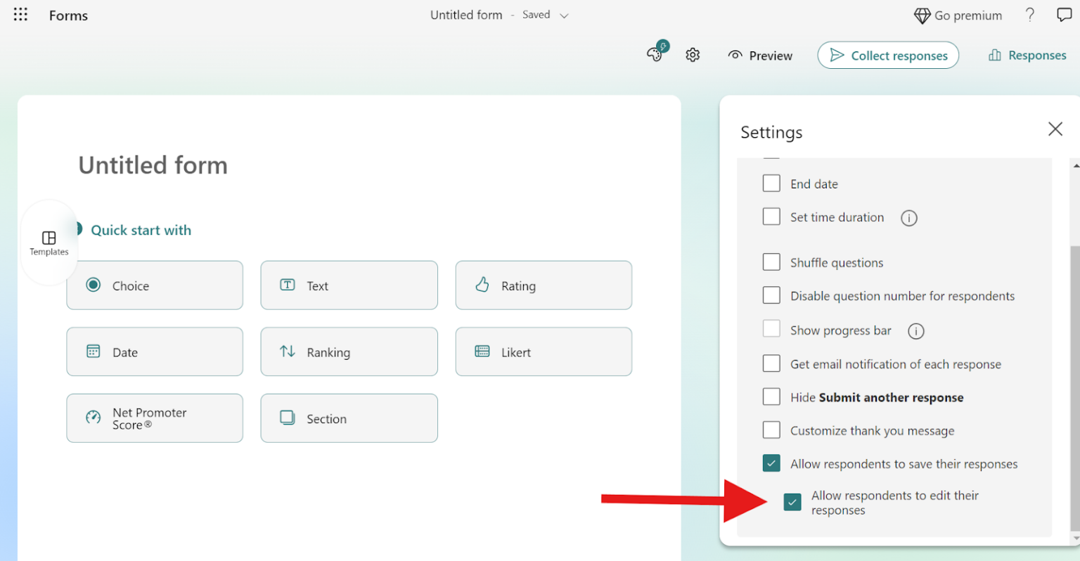 How to save progress in Microsoft Forms | The Jotform Blog