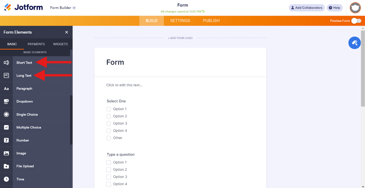 How to use multiple choice with comments on Google Forms | The Jotform Blog