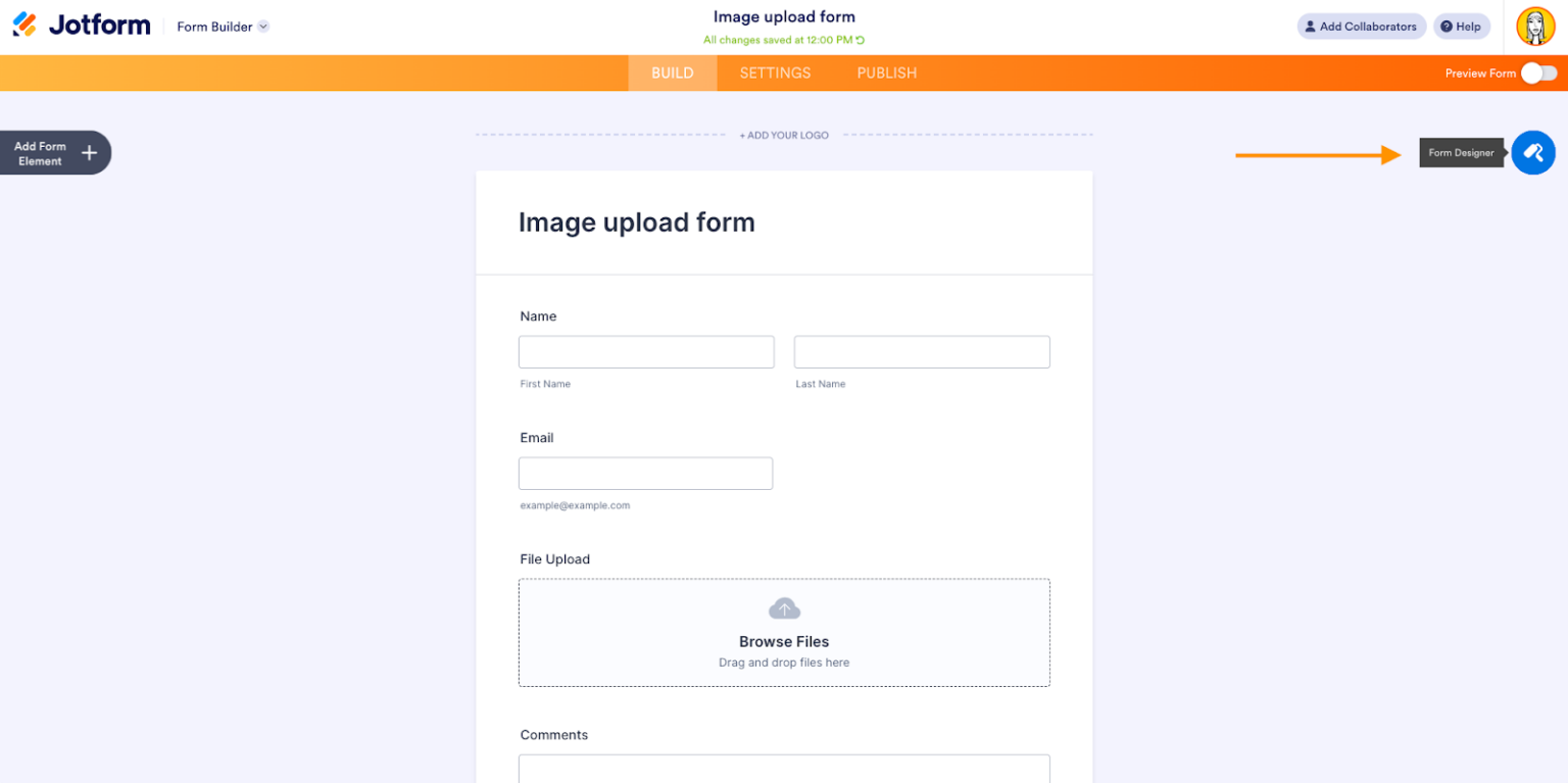 How to create a WordPress image upload form | The Jotform Blog