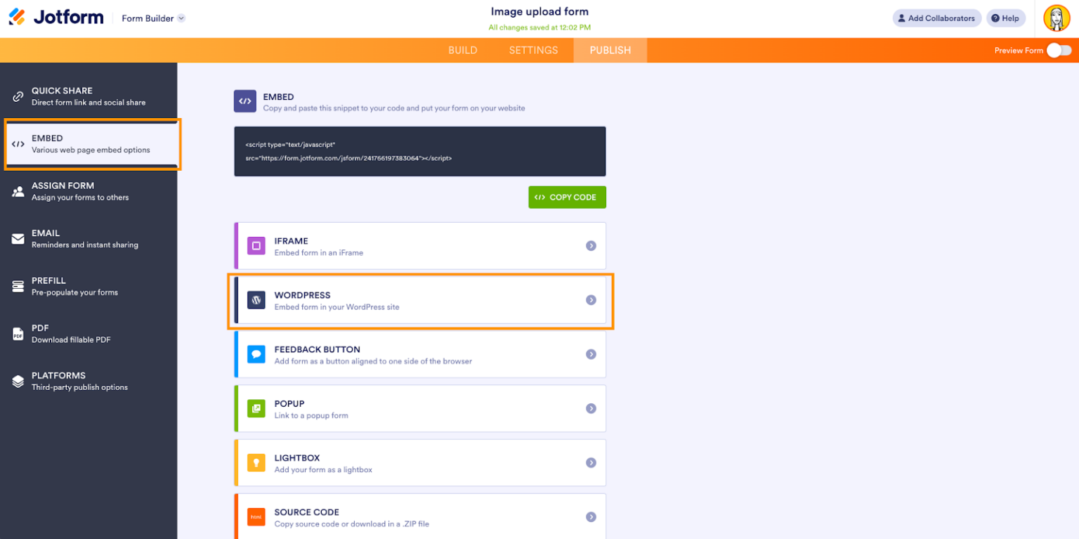 How to create a WordPress image upload form | The Jotform Blog
