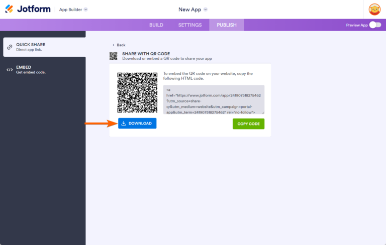 How to Share Jotform Apps