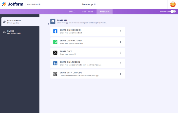 How to Share Jotform Apps