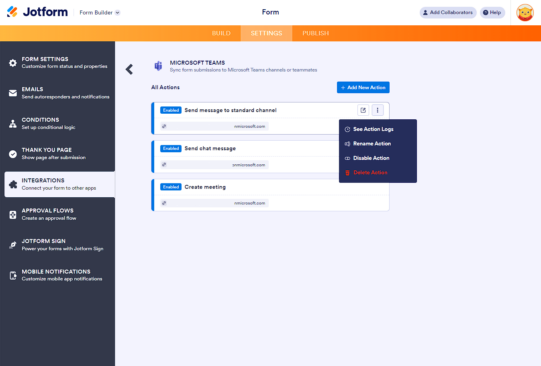 How to Integrate Microsoft Teams with Jotform