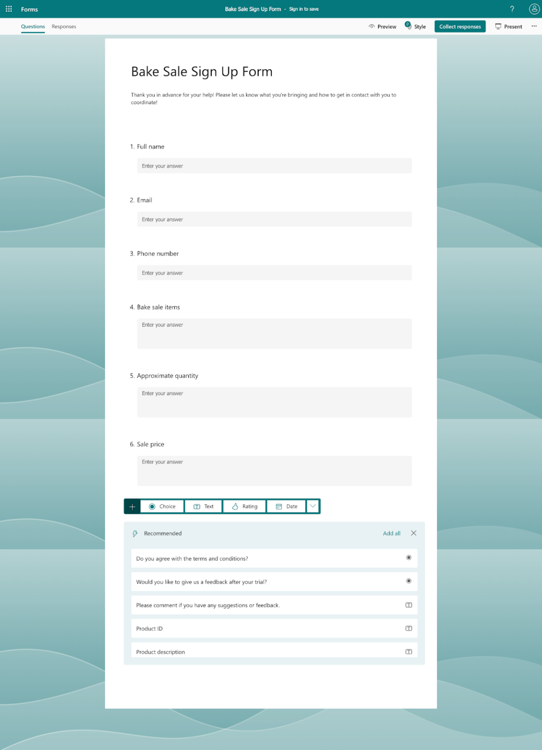 How to create a signup sheet in Microsoft Forms | The Jotform Blog