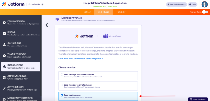 Easily collaborate on Jotform data in Microsoft Teams | The Jotform Blog