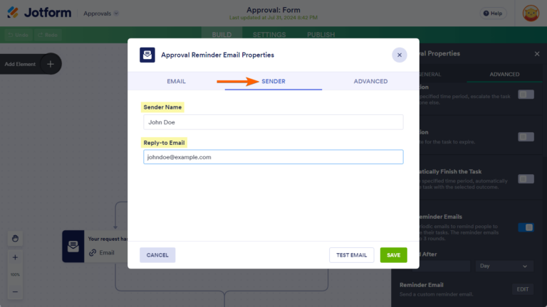 How to Set Approval Reminder Emails