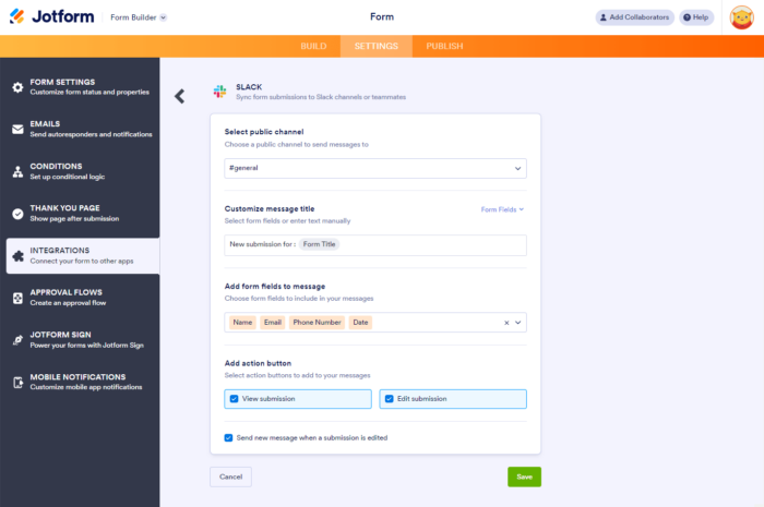 How to Integrate Jotform With Slack