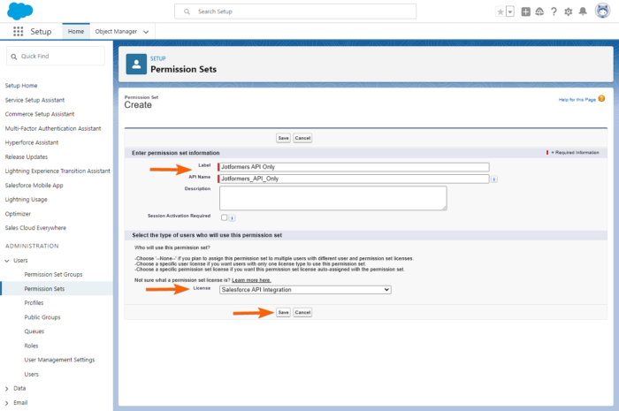 How to Set up Jotform Integration for Salesforce API-Only Users