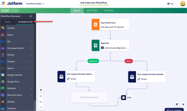 How to Add an Integration to Workflows