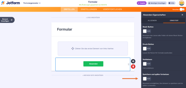 Wie Sie Fortschritte in Microsoft Forms speichern | The Jotform Blog