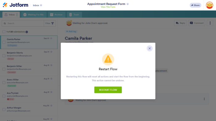 How to Track Approval Process in Jotform Inbox