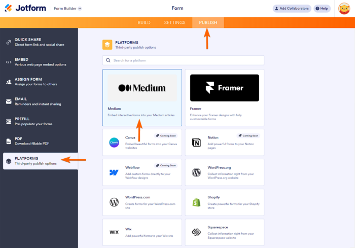 How to Embed a Form to a Medium Article