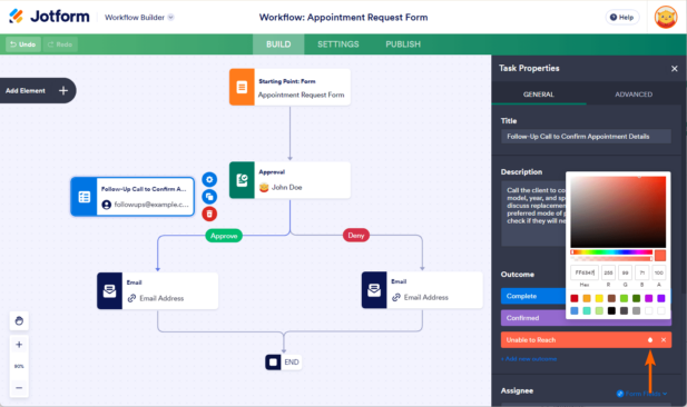 How to Create a Task in Jotform Workflows