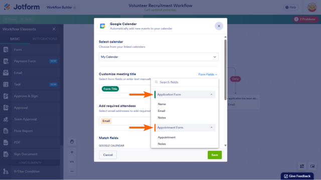 How to Integrate Multiple Forms With Jotform Workflows