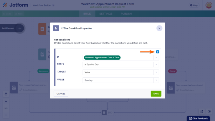 How to Set up an If-Else Condition Element with Jotform Workflows