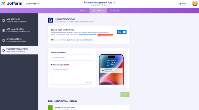 How to Create and Send Push Notifications for Jotform Apps