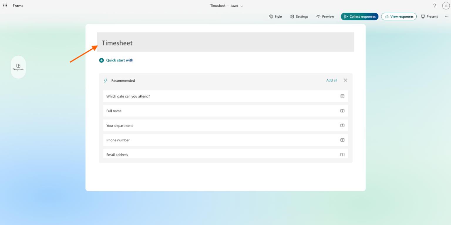 How to create a timesheet in Microsoft Forms | The Jotform Blog