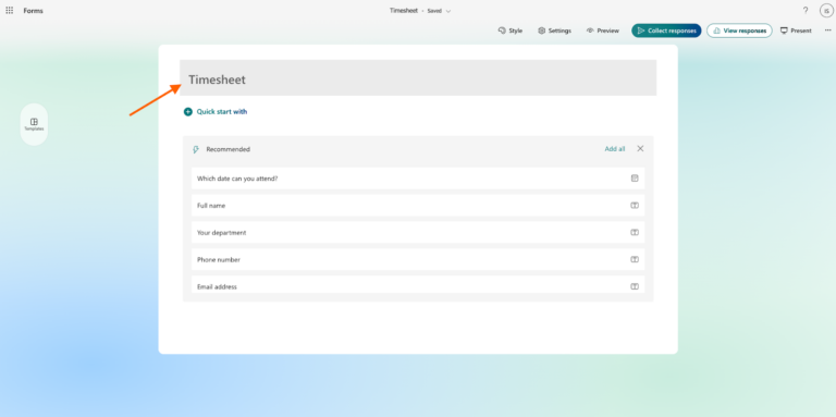 How to create a timesheet in Microsoft Forms | The Jotform Blog