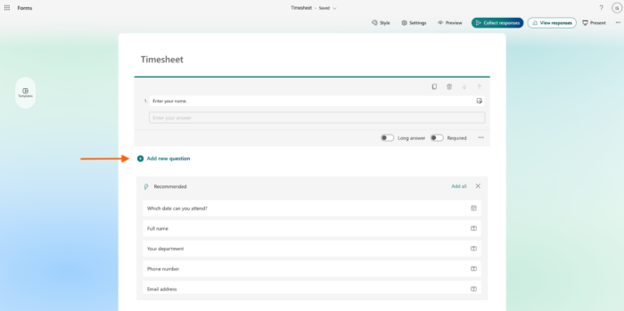 How to create a timesheet in Microsoft Forms | The Jotform Blog