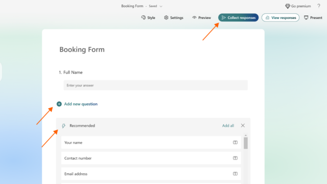 How to create a booking form in Microsoft Forms | The Jotform Blog