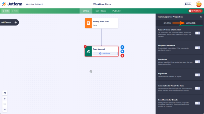 How to Setup Team Approval Element in Jotform Workflows